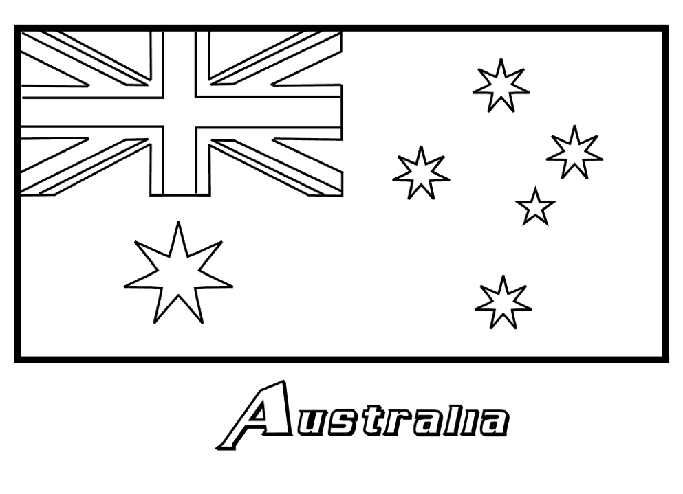 Australian Flag Printable Coloring Pages Coloring Cool